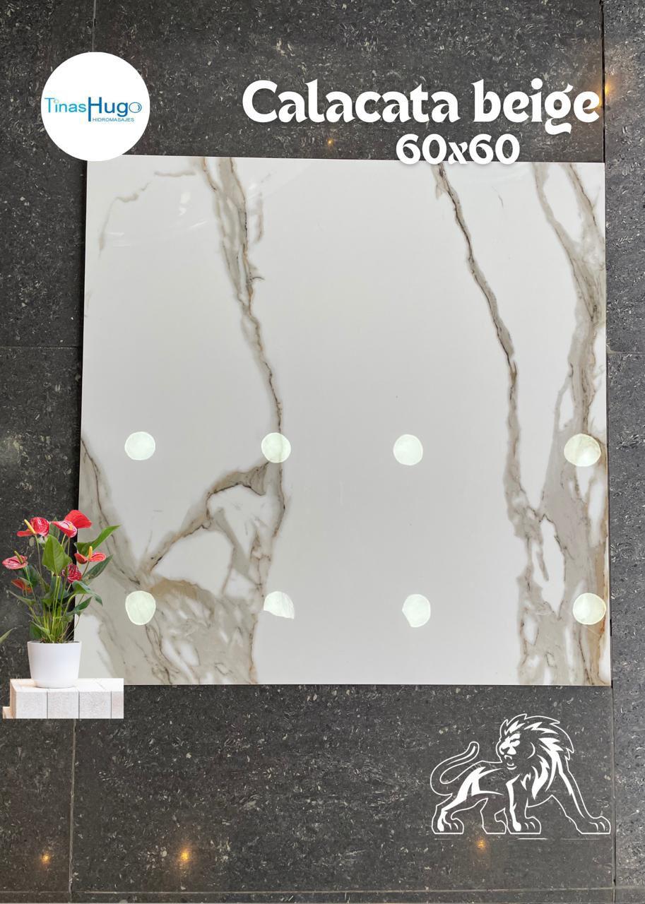 Porcelanato Calacata Beige - Tinas Hugo